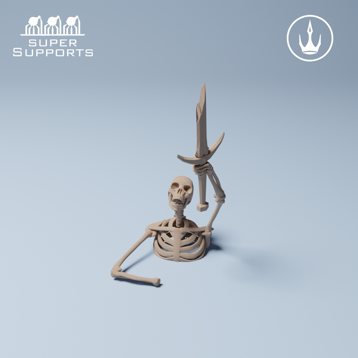 3D Printable Human skeleton poses 17-20 by The King of Bits