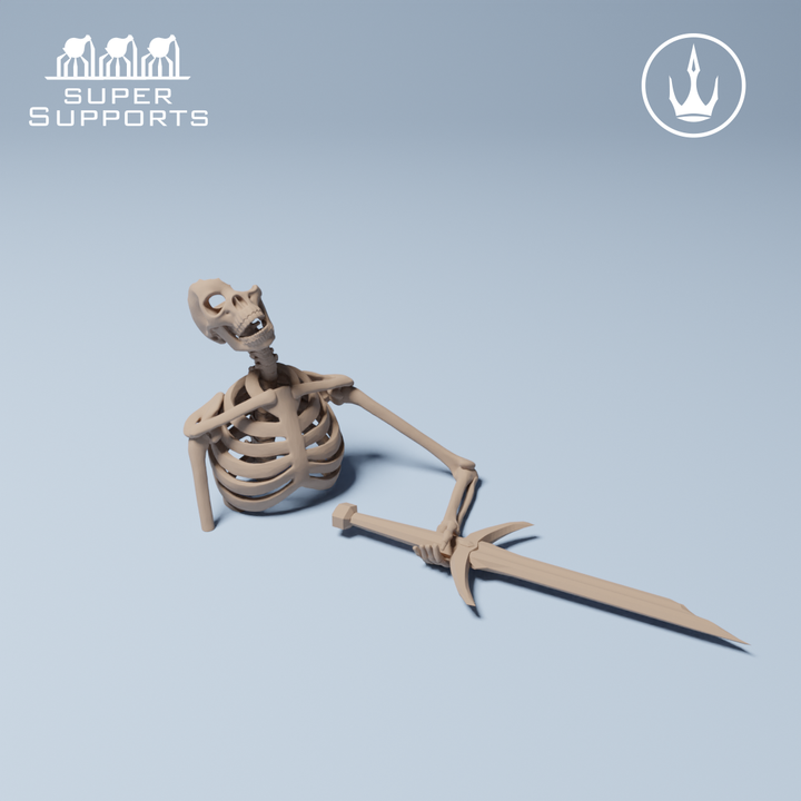 3D Printable Human skeleton poses 17-20 by The King of Bits