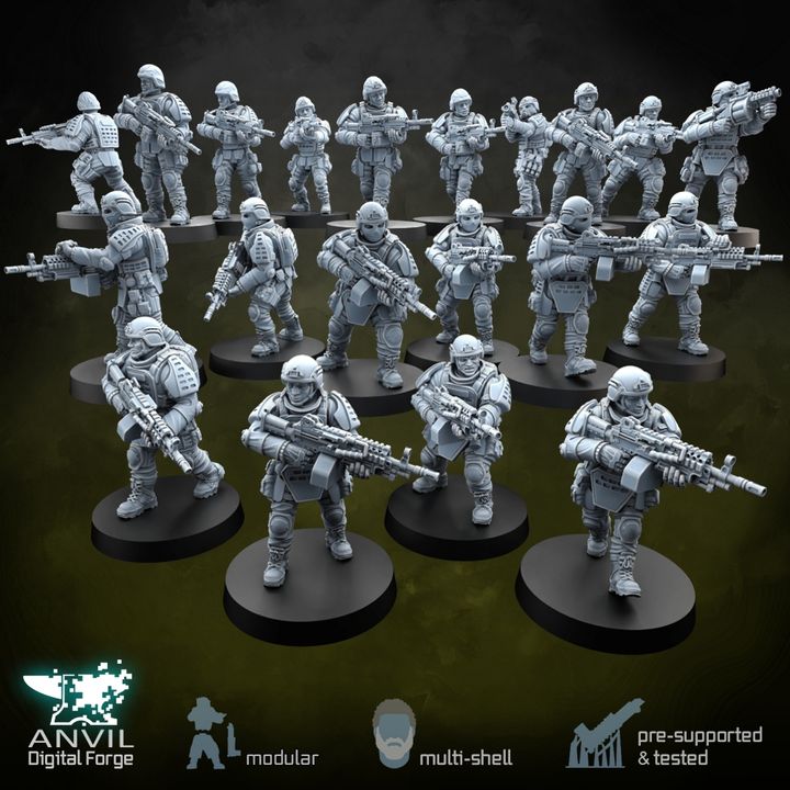 3D Printable Modern Special Forces Heavies - Modular Infantry for ...