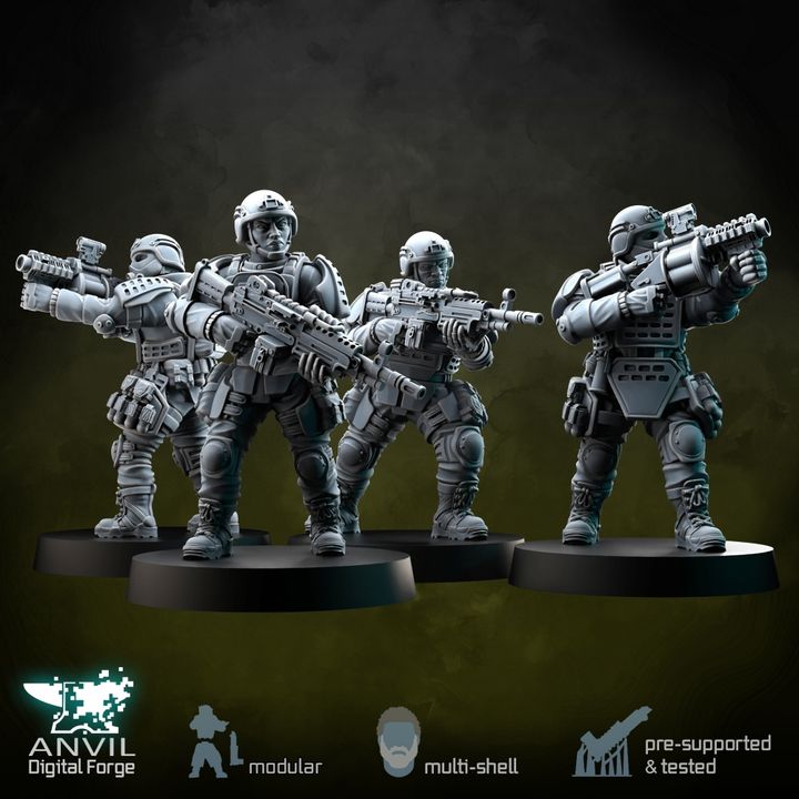 3D Printable Modern Special Forces Heavies - Modular Infantry for ...