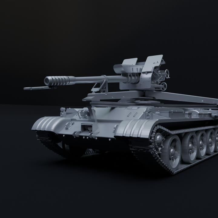 3D Printable Iranian/Iraqi T55 with D30 gun by The Military Industrial ...
