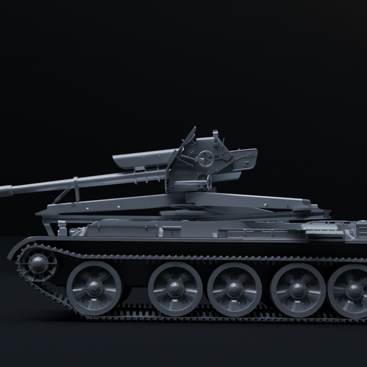3D Printable Iranian/Iraqi T55 with D30 gun by The Military Industrial ...