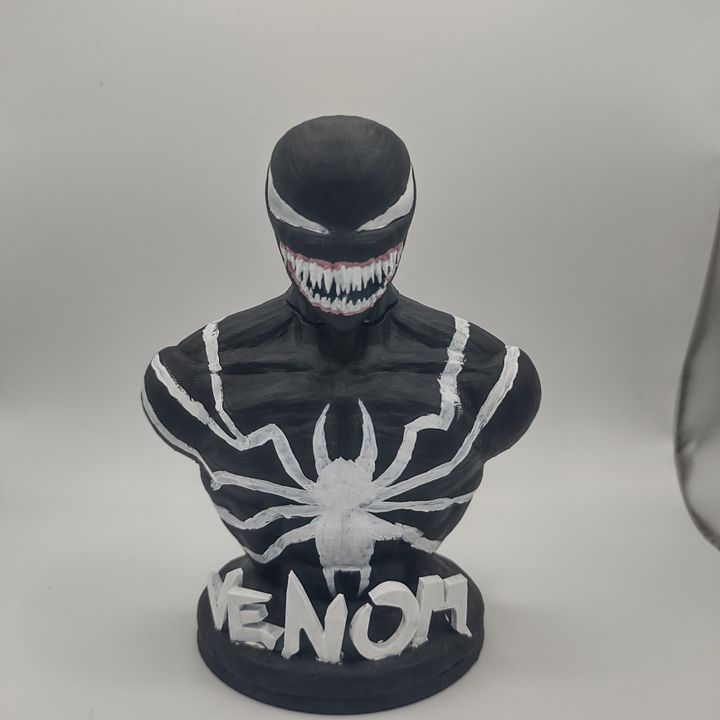 3D Printable 3D Printed Venom Bust by MADZ MODELS