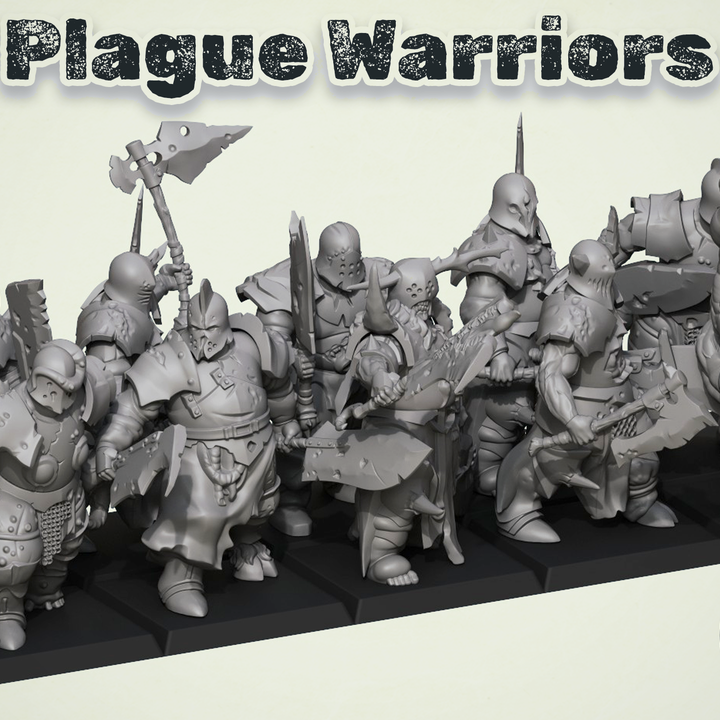 3D Printable PLAGUE WARRIORS - MINICRAFT MINIATURES by Minicraft