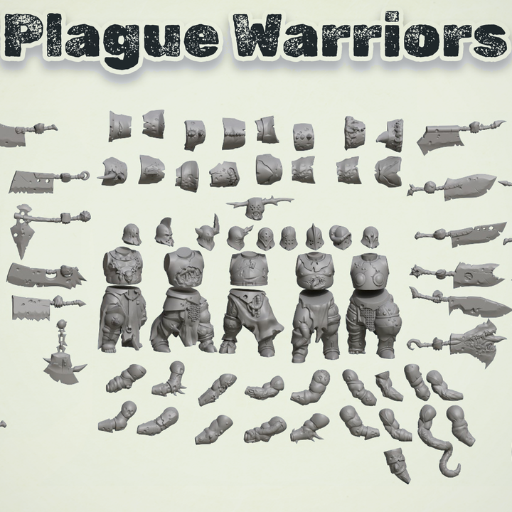 3D Printable PLAGUE WARRIORS - MINICRAFT MINIATURES by Minicraft