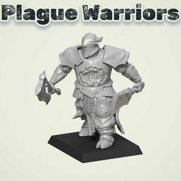 3D Printable PLAGUE WARRIORS - MINICRAFT MINIATURES by Minicraft