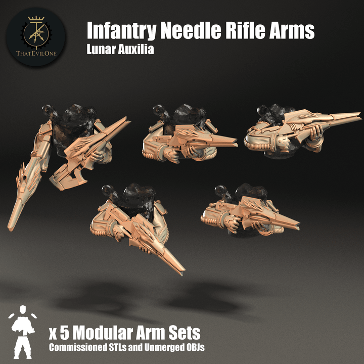 3D Printable Infantry Needle Rifle Arms - Commissioned by ThatEvilOne