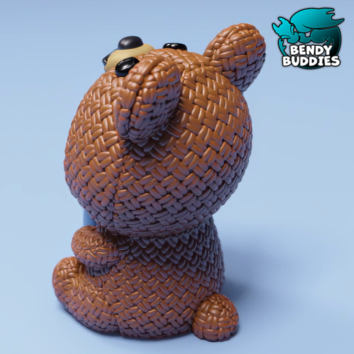 3D Printable Piggy Bear Costume / Cute Knitted Beast Model ...