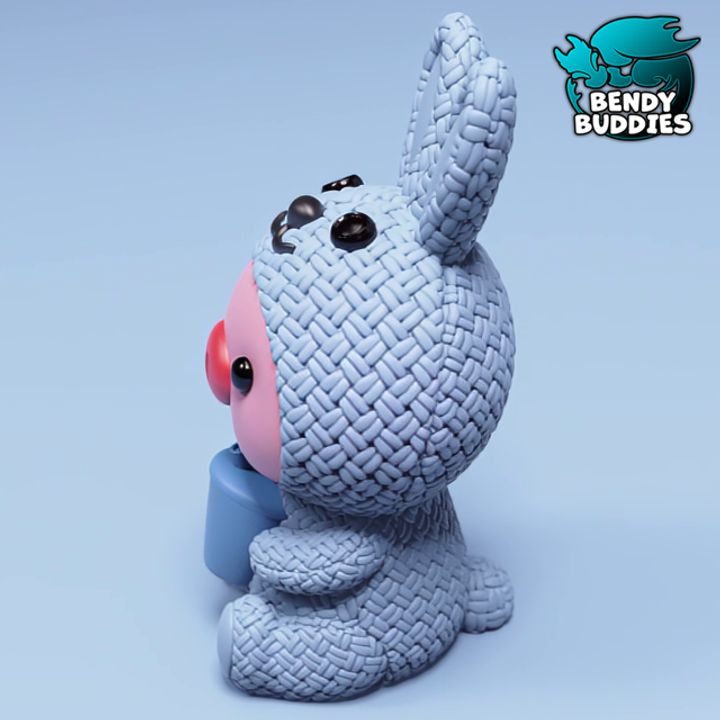 3D Printable Piggy Rabbit Costume / Cute Knitted Beast Model ...