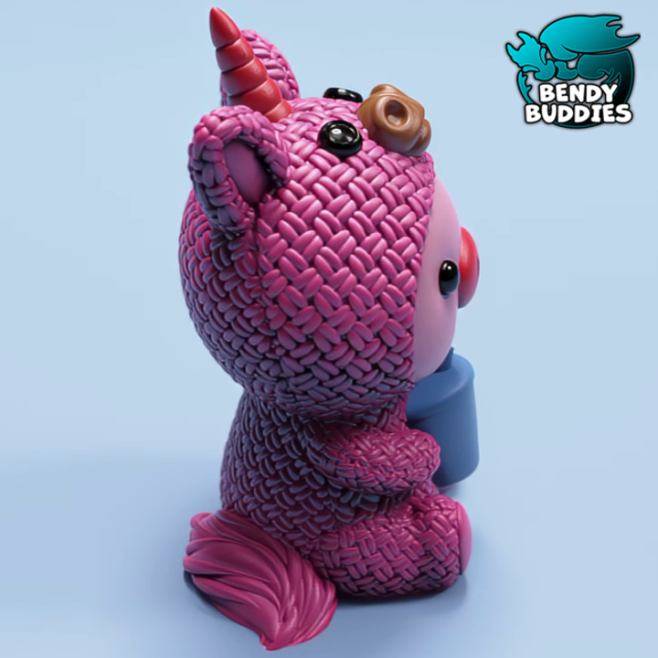 3D Printable Piggy Unicorn Costume / Cute Knitted Beast Model ...