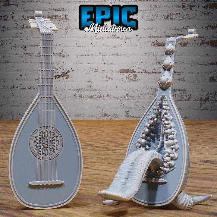 3D Printable Mimic Lute / Covering String Instrument Creature / Musical ...