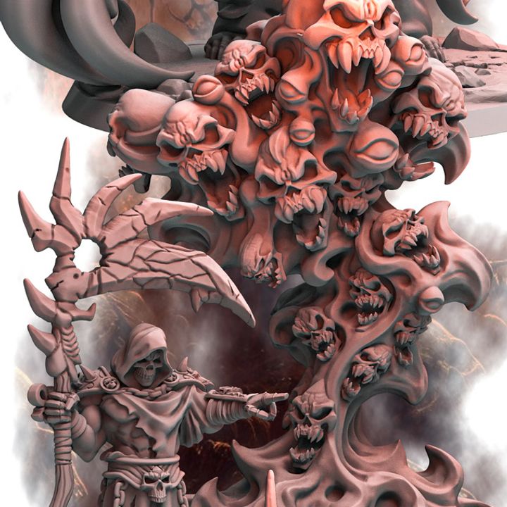 3D Printable PRE-SUPPORTED Hell Elite - 32mm - DnD by RN Estudio