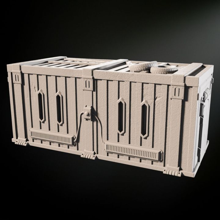 3D Printable Post-Apocalyptic Container House IV by WargamesCo