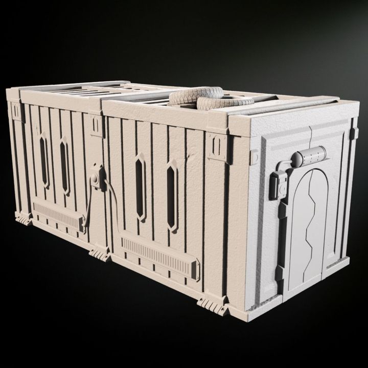 3D Printable Post-Apocalyptic Container House IV by WargamesCo
