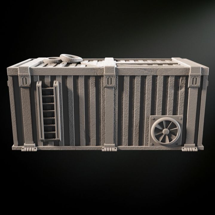 3D Printable Post-Apocalyptic Container House IV by WargamesCo