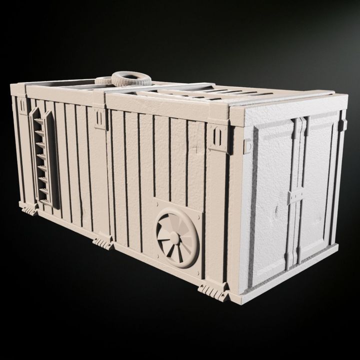 3D Printable Post-Apocalyptic Container House IV by WargamesCo