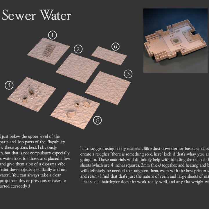 3D Printable The Sewers - modular OpenLOCK structure by Making Tlon