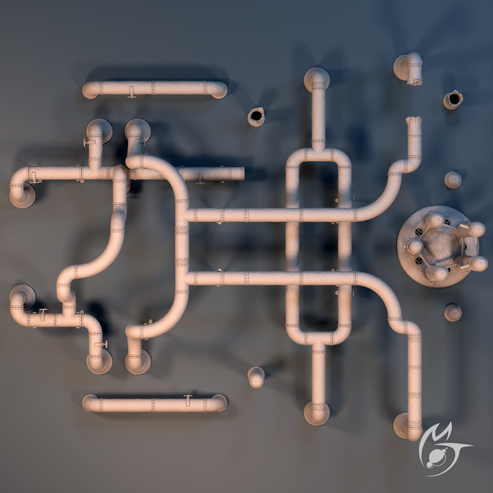 3D Printable The Sewers - Modular Pipes by Making Tlon