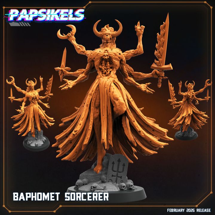 3D Printable BAPHOMET SORCERER by PAPSIKELS MINIATURES
