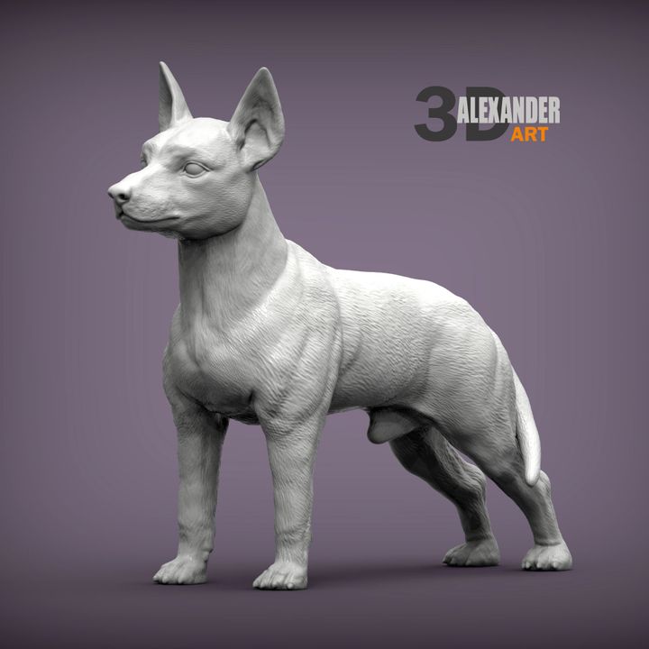 3D Printable Miniature Pinscher by Alexander3dart