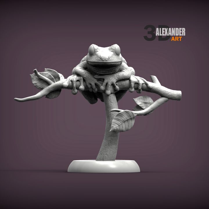 3D Printable Maroon Eyed Frog by Alexander3dart