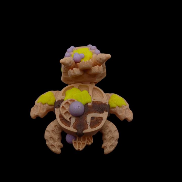 3D Printable Waffle Turtle by The Dragon's Den