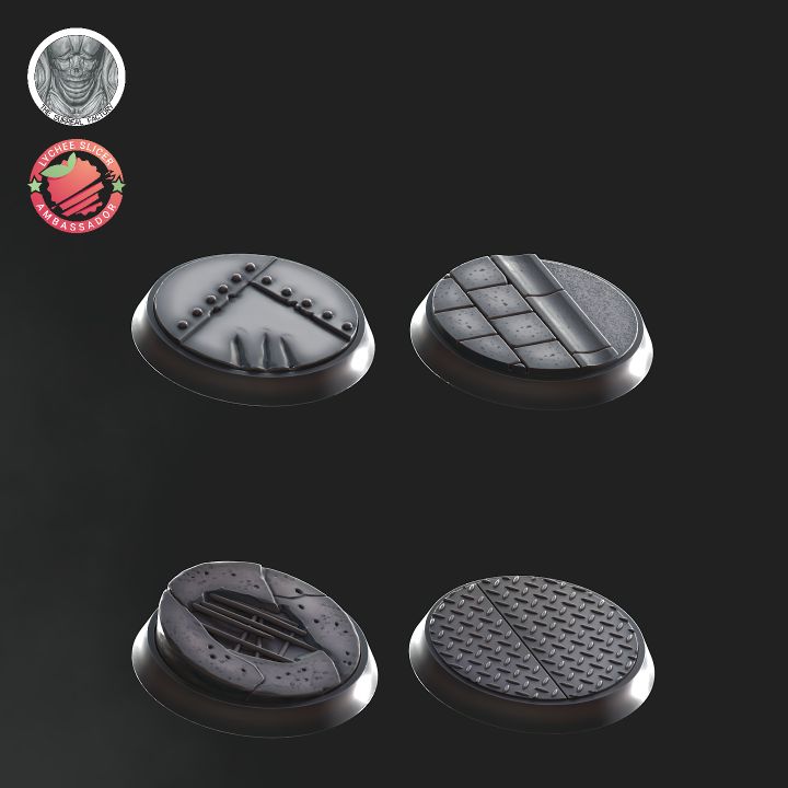 3D Printable Terrain - Bases - Modern by TheSurrealFactory