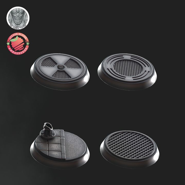 3D Printable Terrain - Bases - Modern by TheSurrealFactory