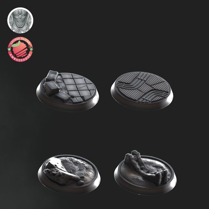 3D Printable Terrain - Bases - Modern by TheSurrealFactory