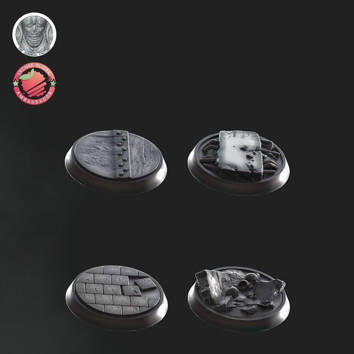 3D Printable Terrain - Bases - Modern by TheSurrealFactory