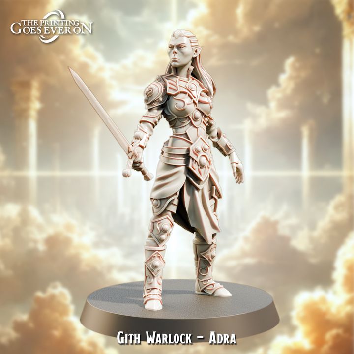 3D Printable Gith Warrior - Adra - Presupported by The Printing Goes ...