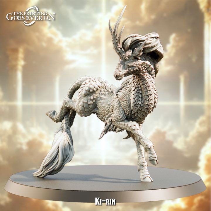 3D Printable Ki-rin - Presupported by The Printing Goes Ever On
