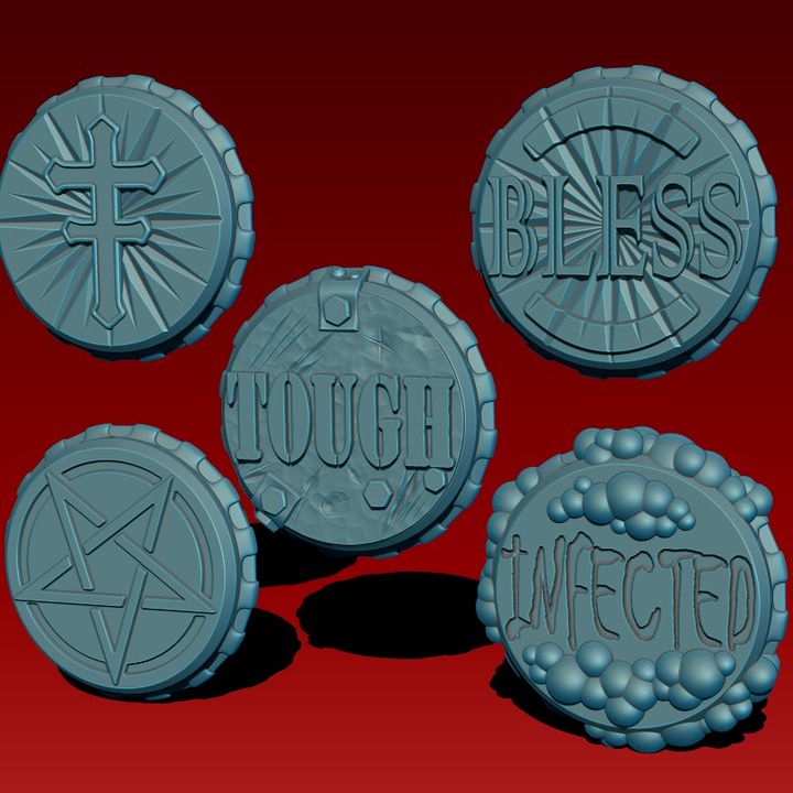 3D Printable Trench Warfare Status Tokens by Mr. Bugg