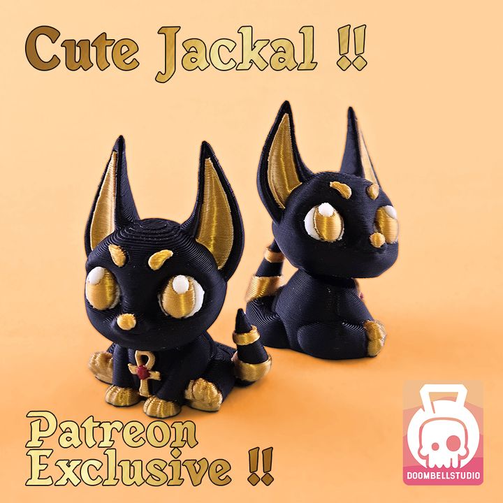 3D Printable 🖤 The Jackal Cute is Here – Inspired by Anubis! by ...