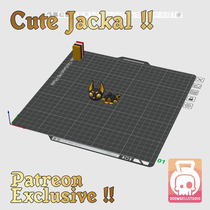 3D Printable 🖤 The Jackal Cute is Here – Inspired by Anubis! by ...