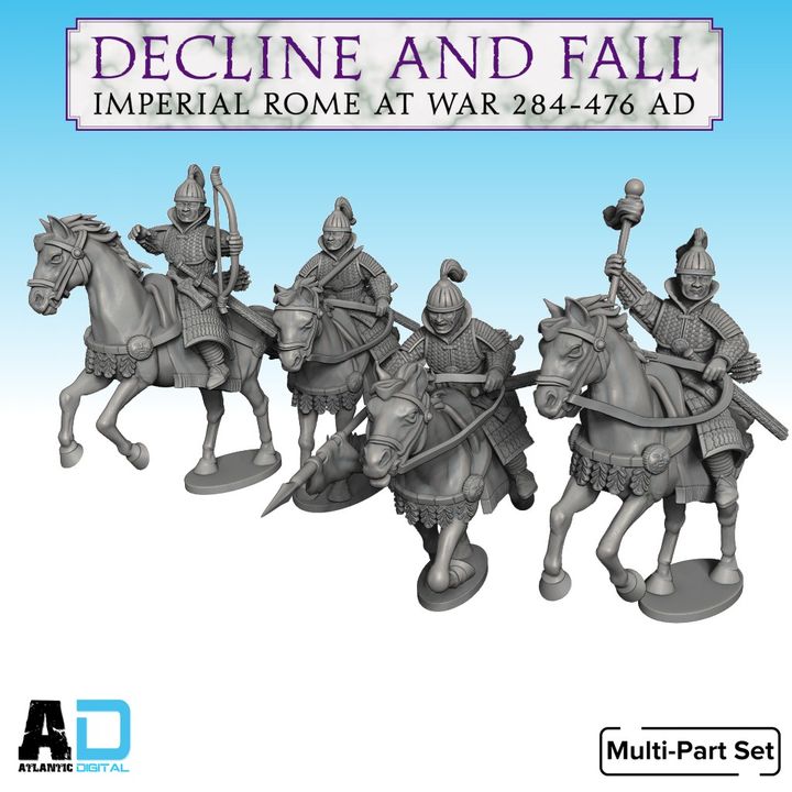 3D Printable White Hun Heavy Cavalry by Wargames Atlantic