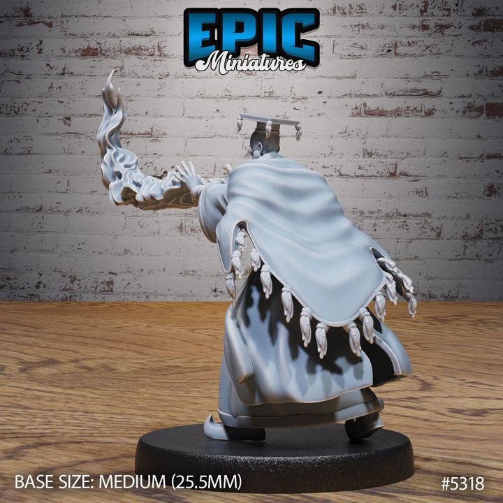 3D Printable Schoolar Wizard / Academic Sorcerer / Humanoid Spellcaster ...