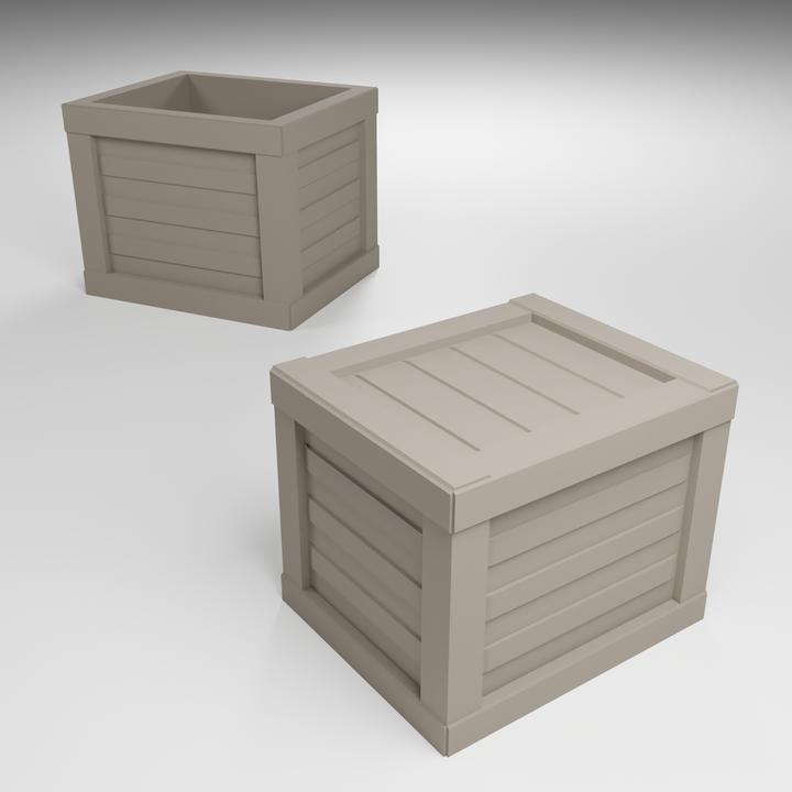 3D Printable Crate by JSK Miniatures