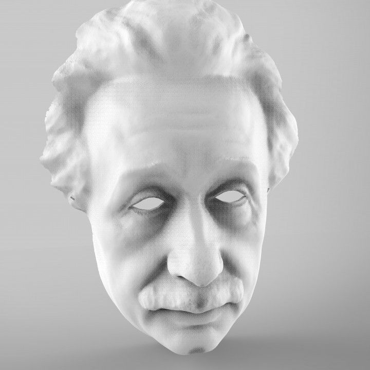 3D Printable einstein mask by muguet