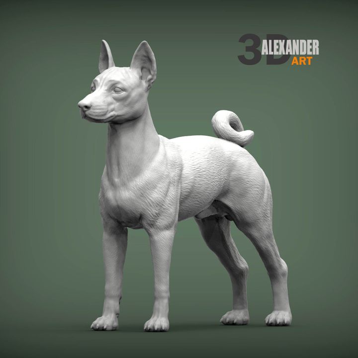 3D Printable basenji by Alexander3dart