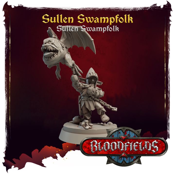 3D Printable Sullen Swampfolk - Handler Urugash - Additional Miniatures ...