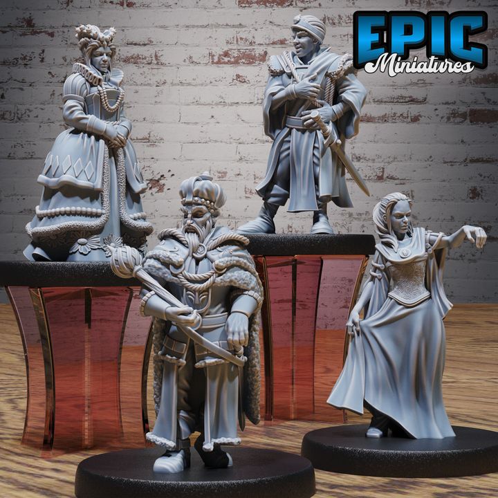 3D Printable Noble King Family / Human Leader / Humanoid Lord Warrior ...