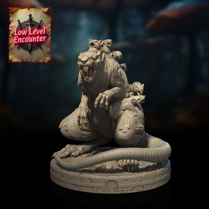3D Printable Rat King by Low Level Encounter