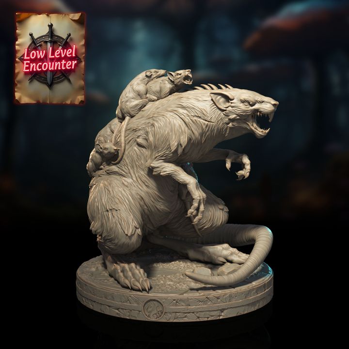 3D Printable Rat King by Low Level Encounter