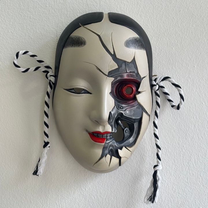 3D Printable onnabot - japanese mask by Golden Kaeru