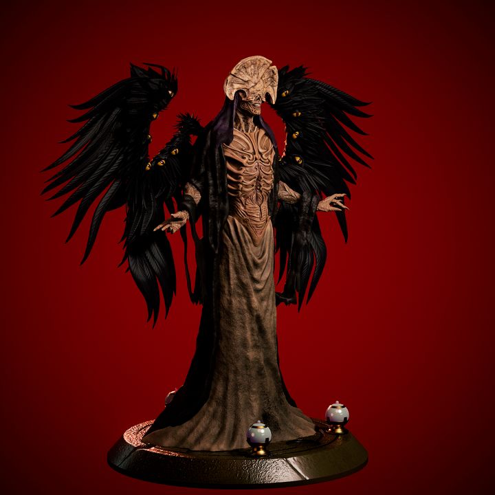 3D Printable Angel of Death Hellboy by Denis