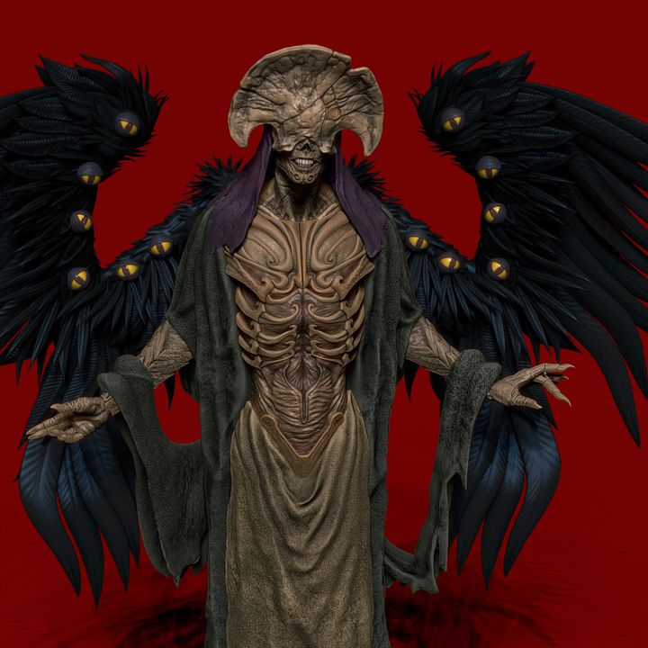 3D Printable Angel of Death Hellboy by Denis