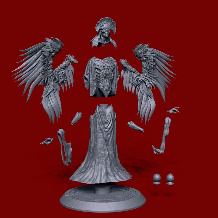 3D Printable Angel of Death Hellboy by Denis
