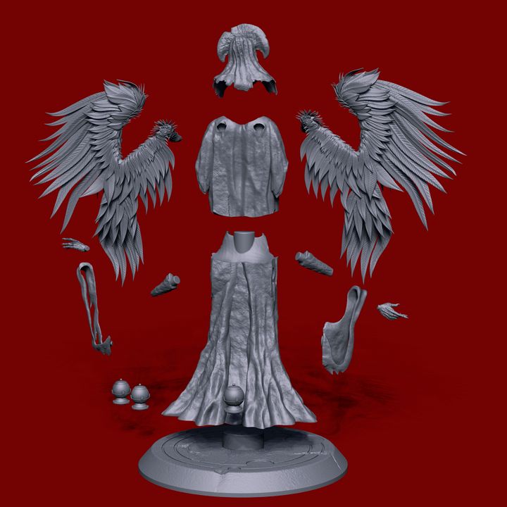3D Printable Angel of Death Hellboy by Denis
