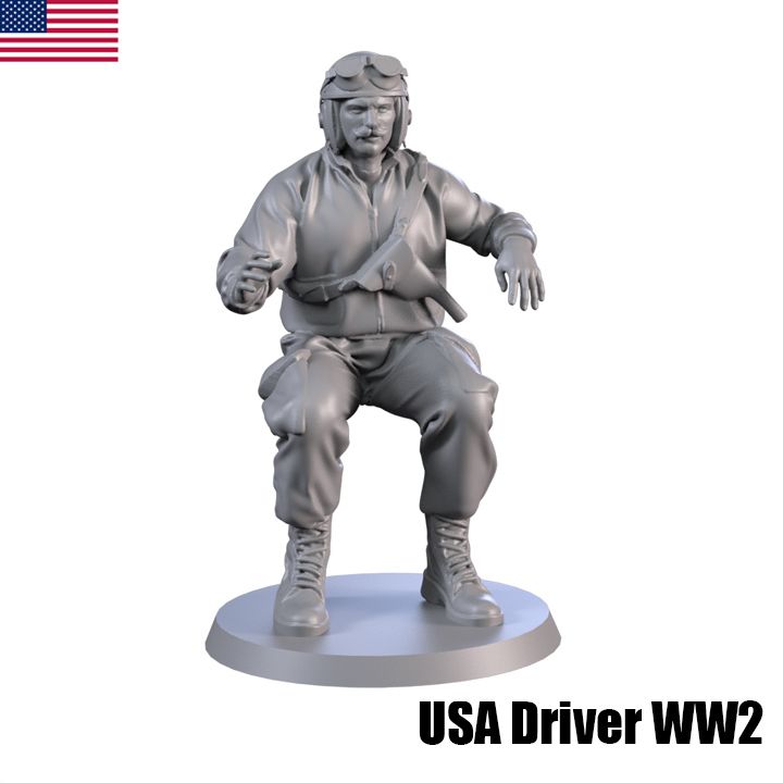 3D Printable USA Driver ww2 by Artofwar